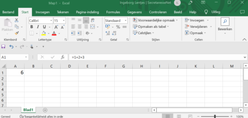 Simpele berekeningen maken in Excel doe je zo