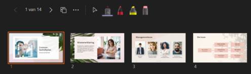 Zo werkt de PowerPoint Live functie in Teams