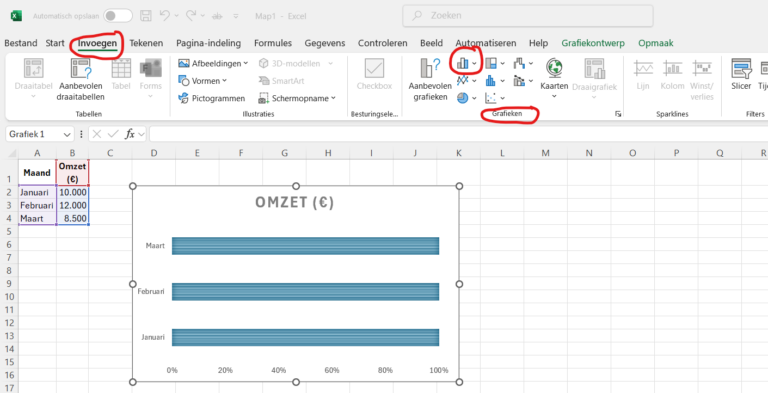 Een staafdiagram maken in Excel: een stappenplan